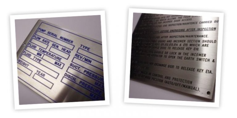 Machine Nameplates | The Manchester Rubber Stamp Co. Ltd.